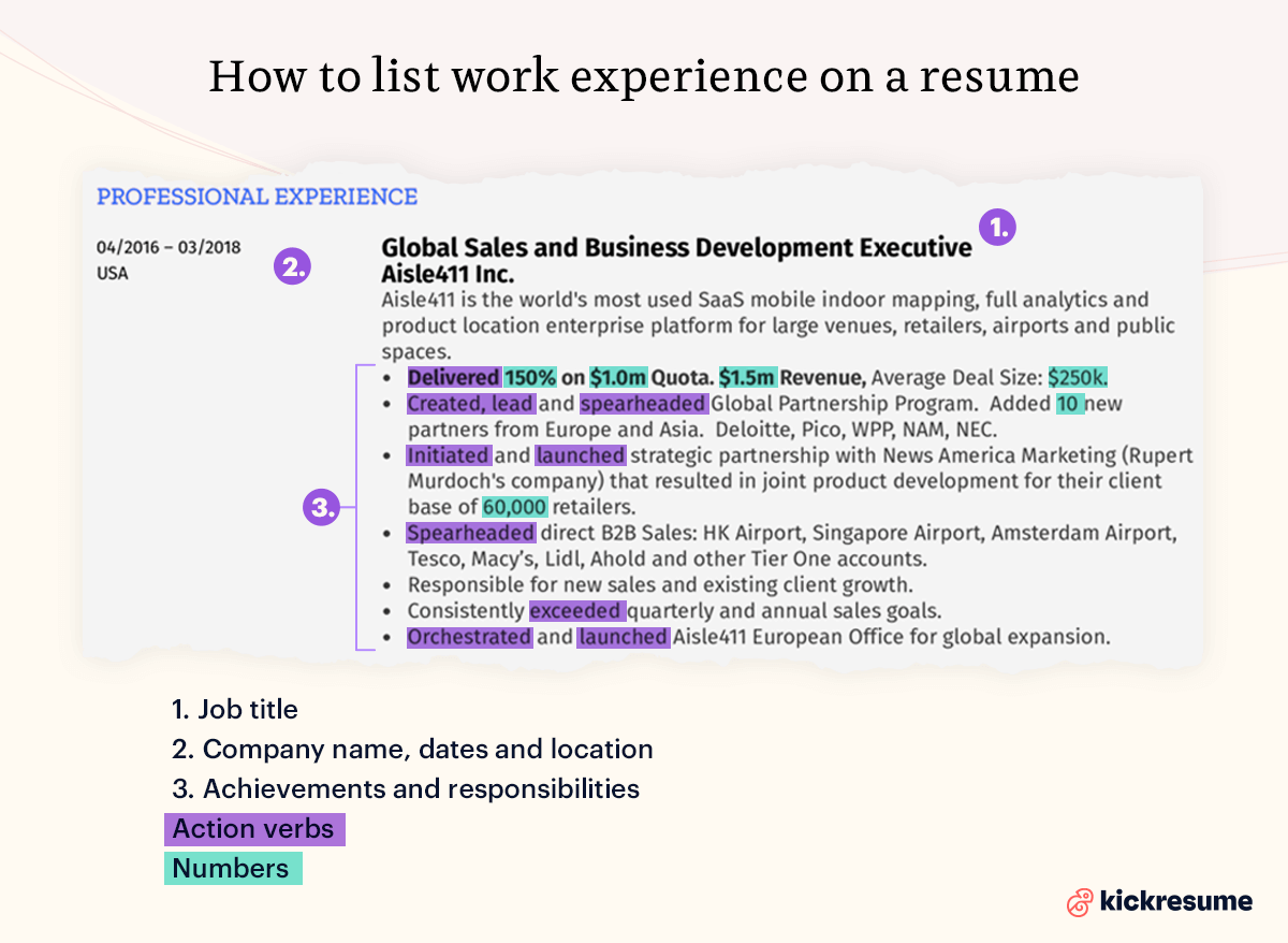How To Describe Your Work Experience On A Resume 2022 