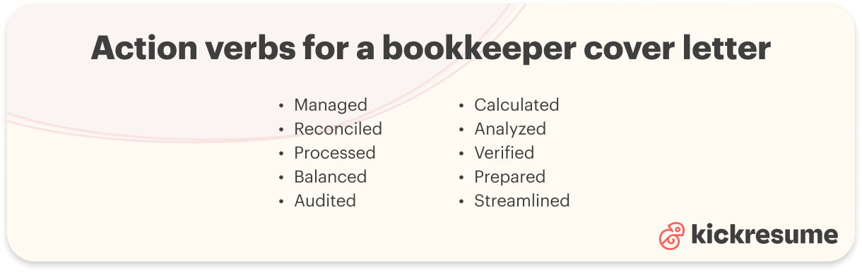 Bookkeeper Cover Letter Samples & Examples 2024 | Kickresume